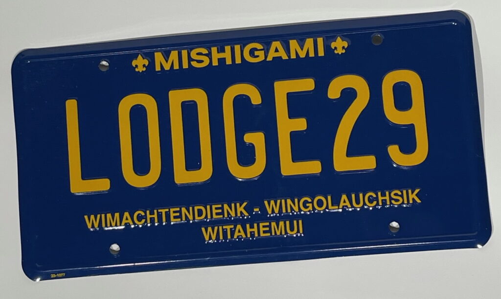 Lodge 29 License Plate – Mishigami 29